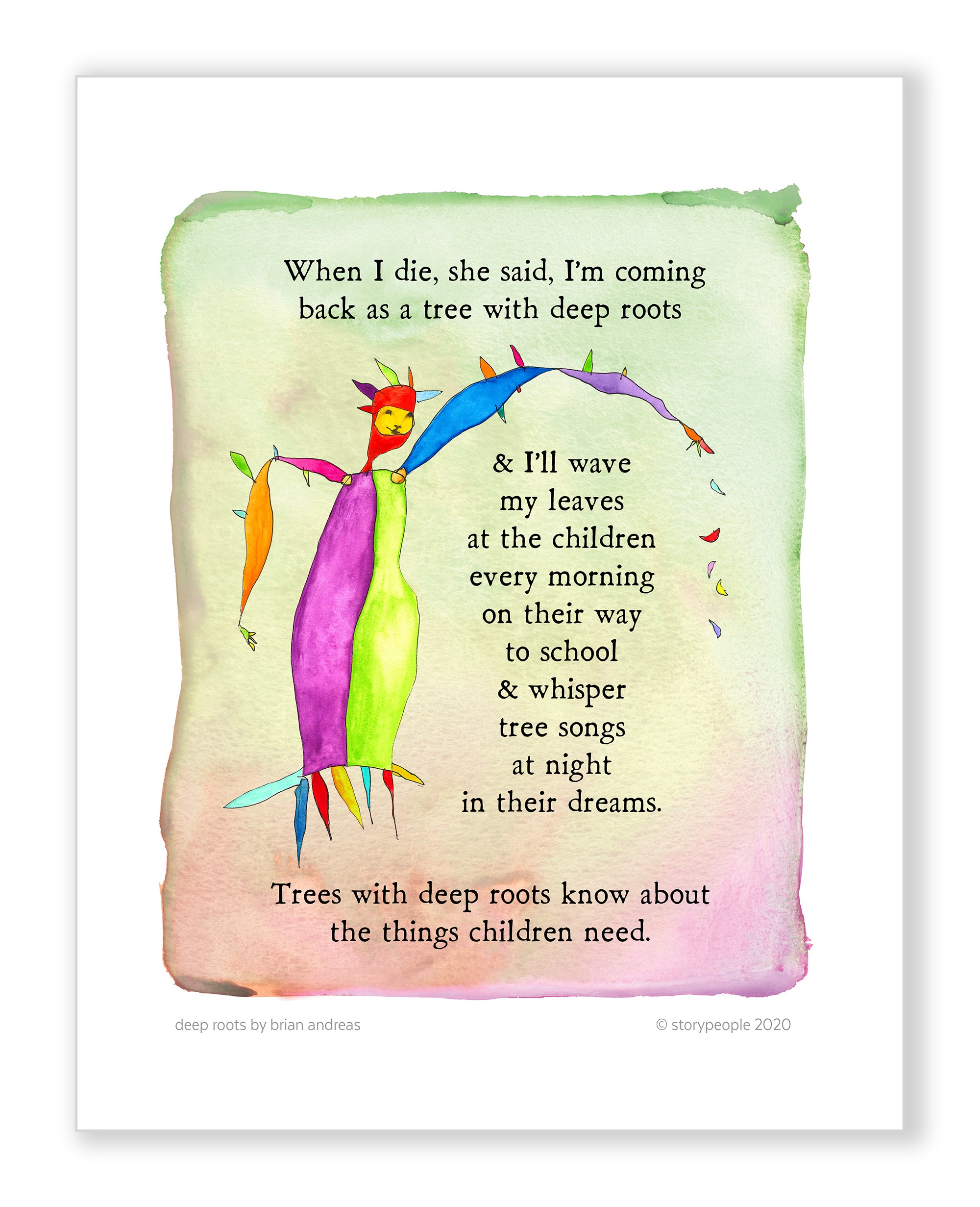 Deep Roots Color Wash Print