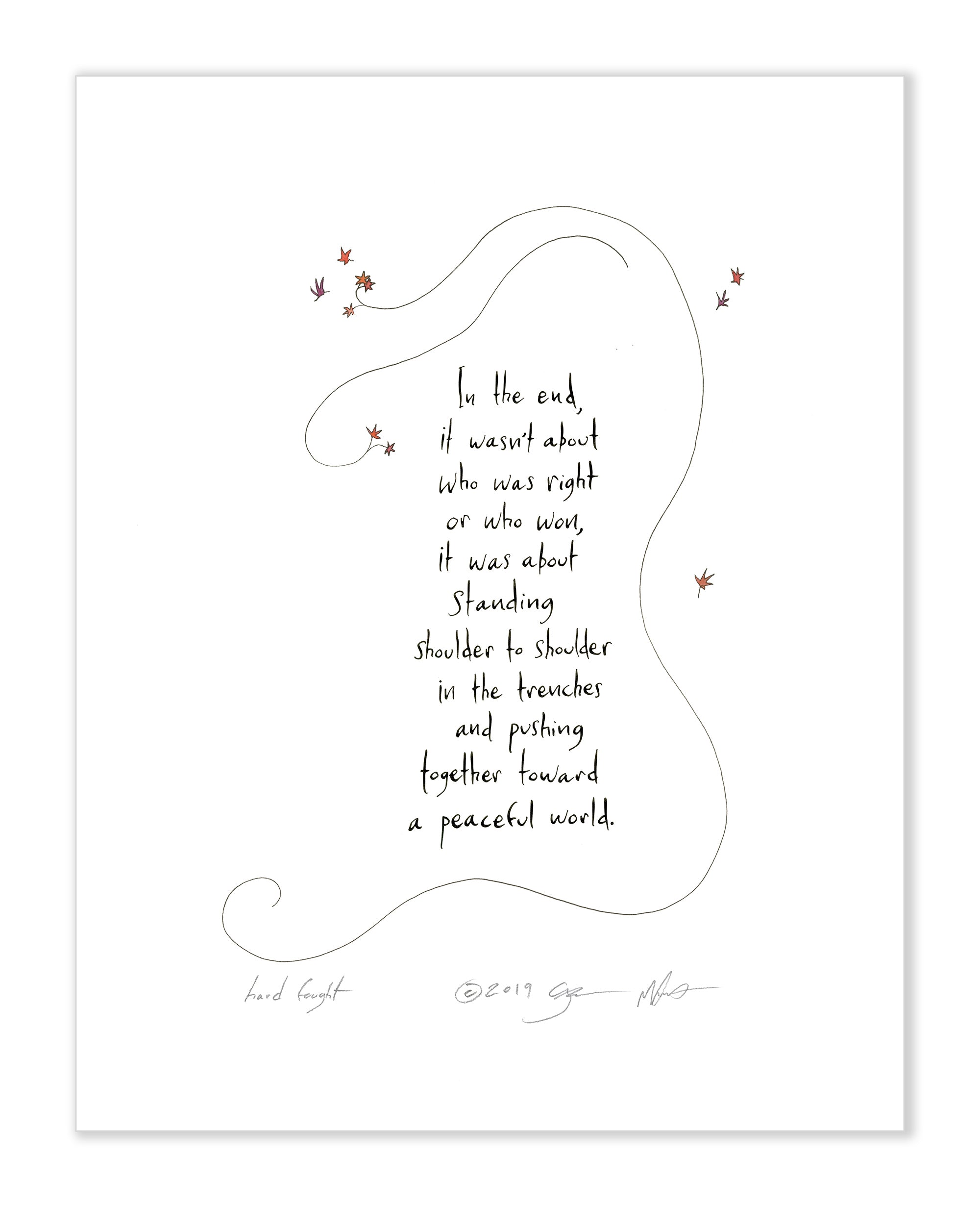 Hard Fought Art Print