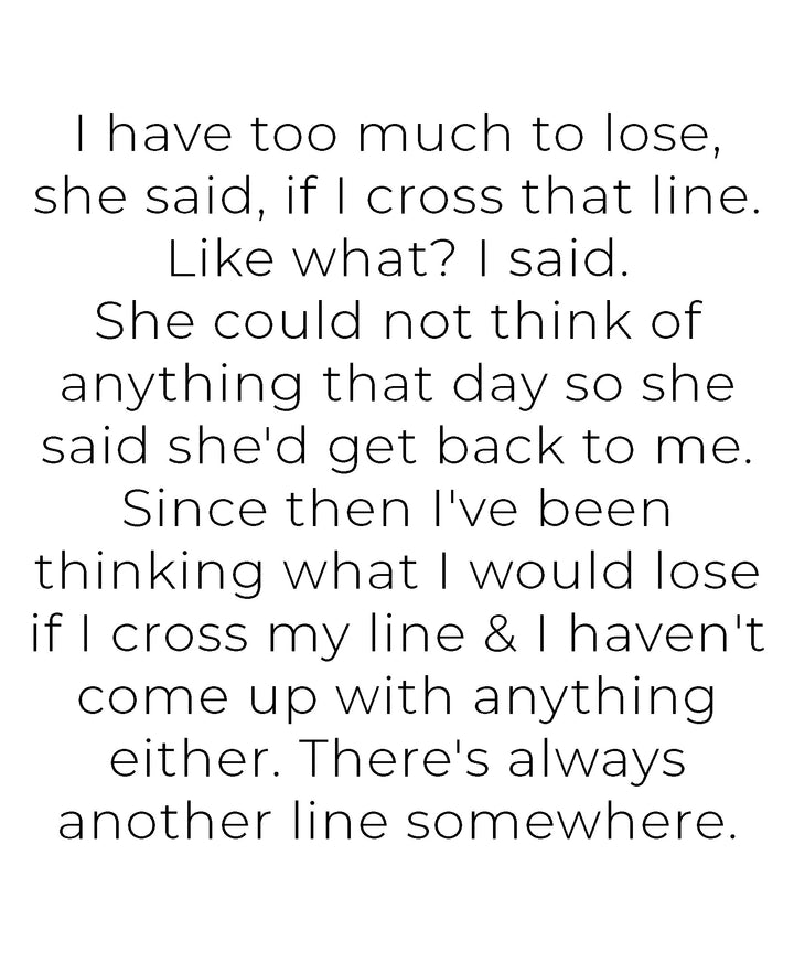 Crossing the Line Art Print